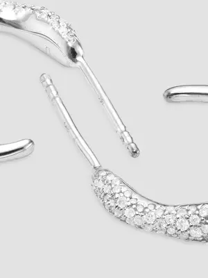 Ippolita Stardust Squiggle & Diamond Hoop Earrings