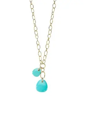 Ippolita Rock Candy 18k Yellow & Gemstone Double-pebble Necklace - Gold