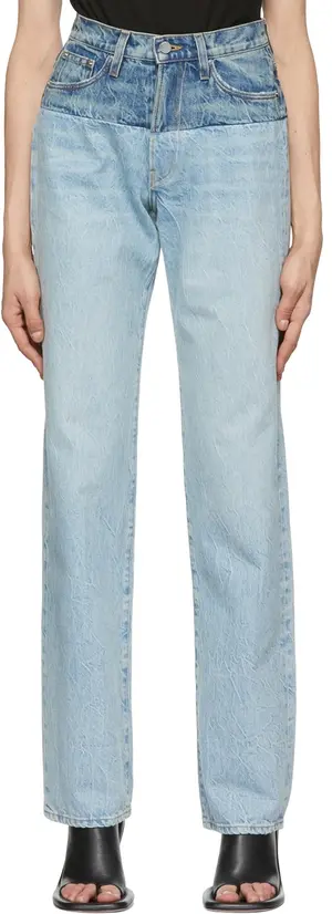 Amiri AMIRI Blue Wide Jeans - 483 Clay Indigo/deep