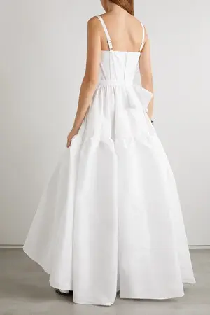 Alexander McQueen Ruffled Taffeta Gown - White