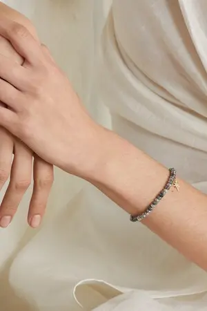 SYDNEY EVAN Small Starburst Silverite And Diamond Bracelet