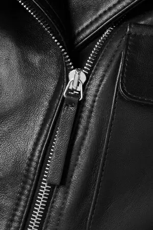 Khaite Meyla Cropped Leather Biker Jacket