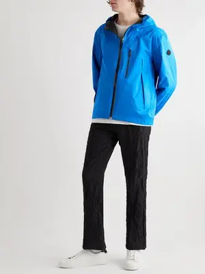 Moncler Sattouf Logo-print Hooded Jacket - Blue