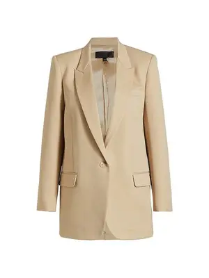 NILI LOTAN Diane Single-button Blazer Khaki