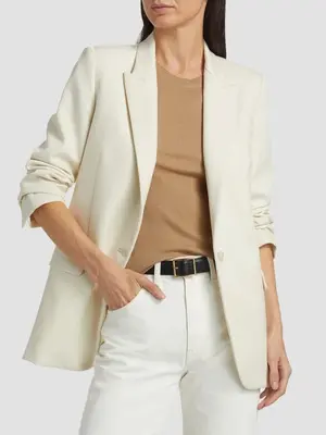 NILI LOTAN Diane Single-button Blazer - Stone