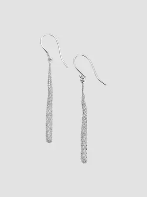 Ippolita Stardust Squiggle Stick & Diamond Pavé Earrings - Silver