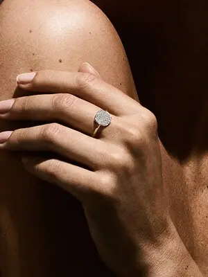 Ippolita Stardust Small Flower & Diamond Disc Ring