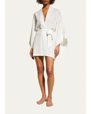 Kiki De Montparnasse Muse Silk Kimono Robe - Ivory