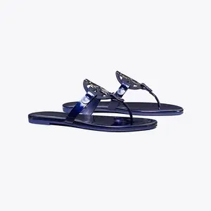 Tory Burch Tory Burch Miller Soft Patent Sandal Navy Sea