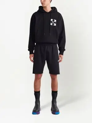 Off-White Helvetica Logo Track Shorts - Black