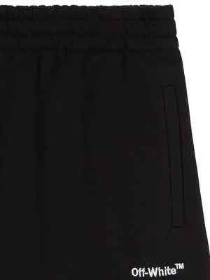 Off-White Helvetica Logo Track Shorts - Black