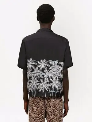 Palm Angels Palm Tree-print Silk Shirt