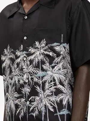 Palm Angels Palm Tree-print Silk Shirt