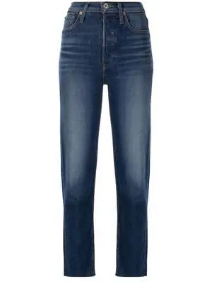 RE/DONE Stove Pipe High-rise Jeans - Blue