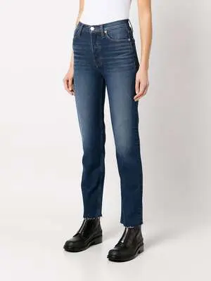 RE/DONE Stove Pipe High-rise Jeans - Blue
