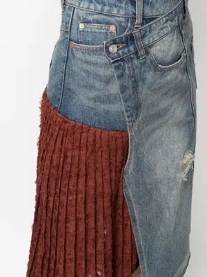 Andersson Bell Pleats Combo Asymmetric Skirt
