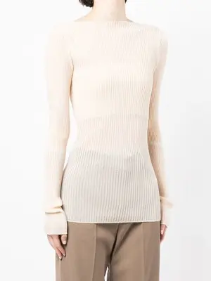 LOW CLASSIC Ribbed Knit Top - Neutrals