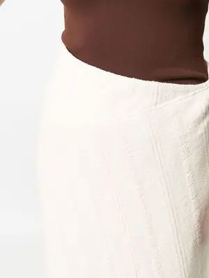 JIL SANDER Fringed Wrap-effect Midi Skirt