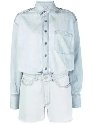 Stella McCartney Layered-effect Playsuit - Blue