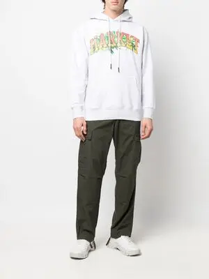 MARKET Logo-print Hoodie - Grey