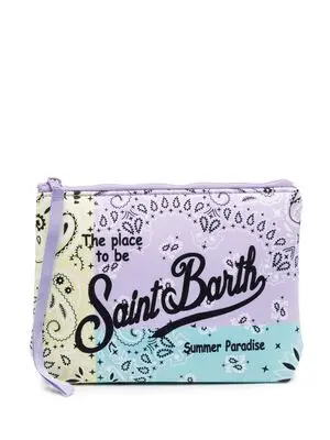 MC2 SAINT BARTH Aline Bandana-print Clutch Bag