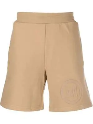 MARKET Logo-embroidered Cotton Track Shorts - Brown