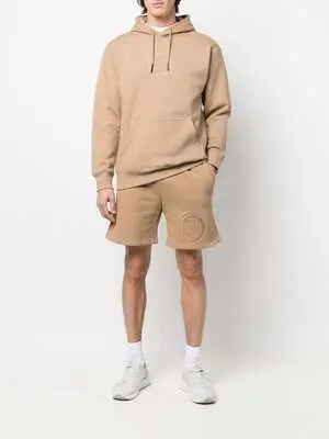 MARKET Logo-embroidered Cotton Track Shorts - Brown