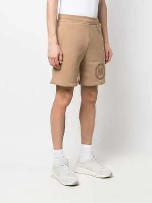 MARKET Logo-embroidered Cotton Track Shorts - Brown
