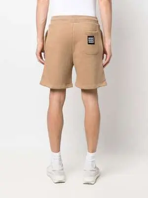MARKET Logo-embroidered Cotton Track Shorts - Brown