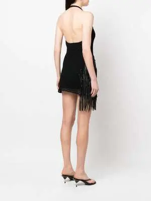 1017 Alyx 9sm Fringe-trim Crochet-knit Mini Dress