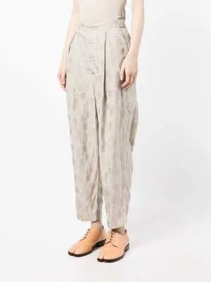 UMA WANG Floral-print Tapered Trousers
