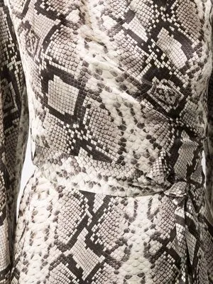 Philipp Plein Python-print Silk Long Dress