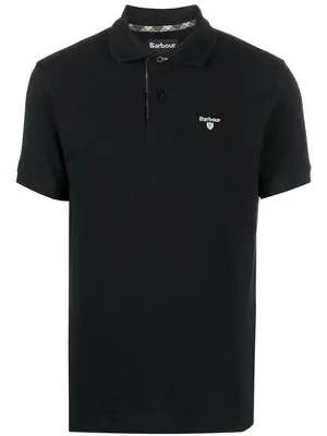 Barbour Logo Embroidered Polo Shirt - Black