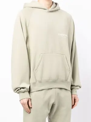 Fear Of God Logo-print Oversized Hoodie - Green