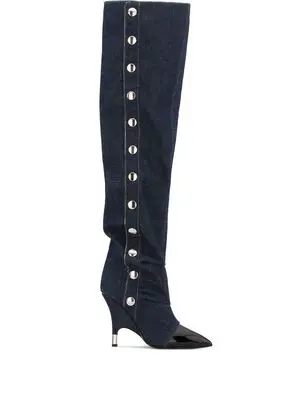GIUSEPPE ZANOTTI 110mm Harper Denim Knee-length Boots