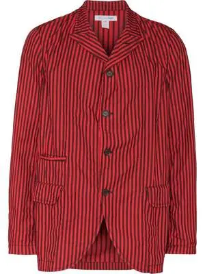 Comme Des Garçons Striped Single-breasted Blazer
