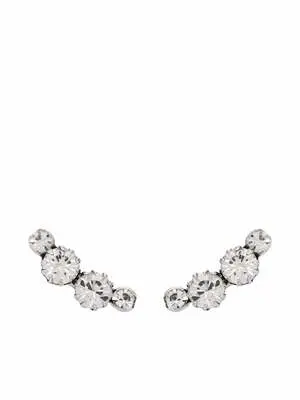 Isabel Marant Étoile Tone Crystal Stud Earrings - Silver