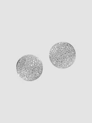 Ippolita Stardust Flower & Diamond Disc Stud Earrings - Silver
