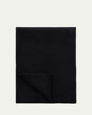 LISA YANG Solid Cashmere Scarf Black