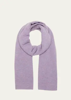 LISA YANG Solid Cashmere Scarf Iris Melange