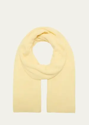 LISA YANG Solid Cashmere Scarf Lemon Sorbet