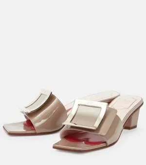 ROGER VIVIER Love Vivier Patent Leather Sandals