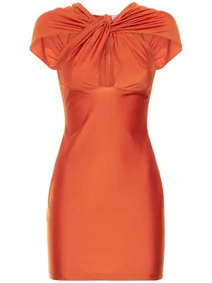Coperni Cutout Mini Dress Orange