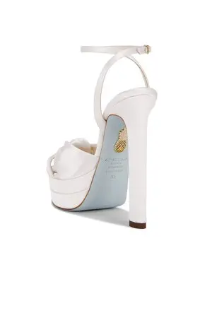 AQUAZZURA Cupid 130 Plateau Sandal - White