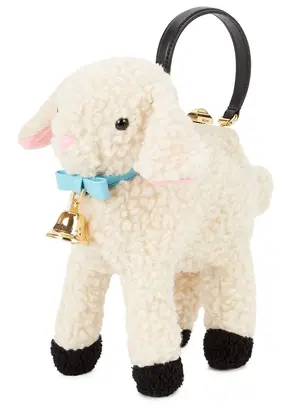 Moschino Lamb Top Handle Bag