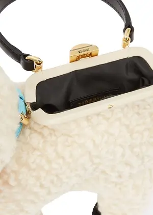 Moschino Lamb Top Handle Bag
