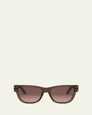 Dior DiorSignature S6U Rectangle Sunglasses Shiny Light Brown Gradient Roviex