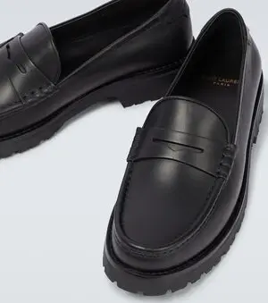 Saint Laurent Le Monogram Leather Loafers