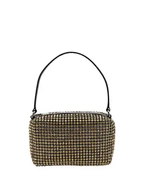 Alexander Wang Heiress Rhinestone Mesh Pouch - Gold