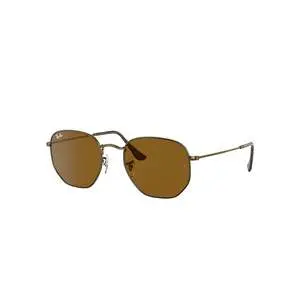 Ray-ban Hexagonal Flat Lenses Sunglasses Antique Gold